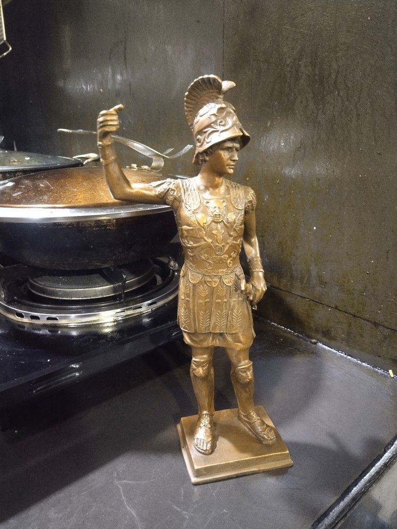 Brass ancient Roman soldier statue display, Hobbies & Toys, Memorabilia ...