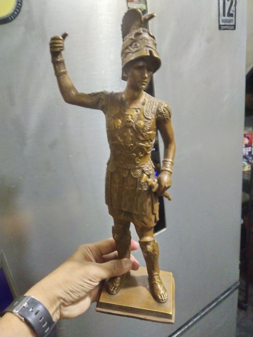 Brass ancient Roman soldier statue display, Hobbies & Toys, Memorabilia ...