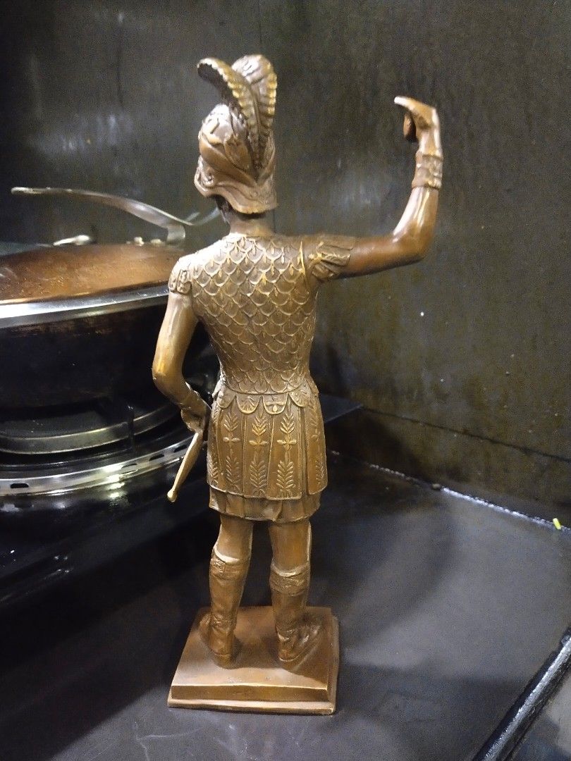Brass ancient Roman soldier statue display, Hobbies & Toys, Memorabilia ...