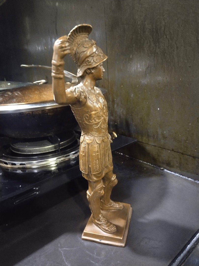 Brass ancient Roman soldier statue display, Hobbies & Toys, Memorabilia ...