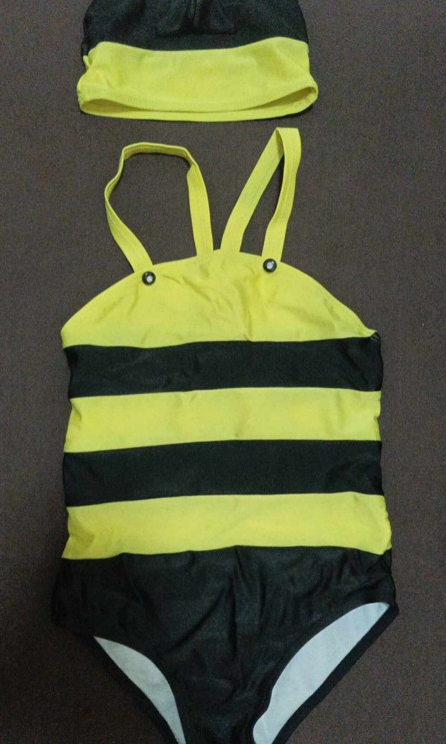 Bumble Bee Swimsuit, Babies & Kids, Babies & Kids Fashion on Carousell