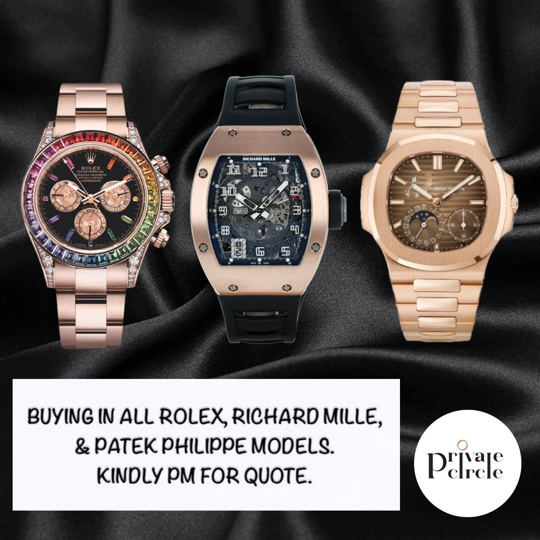 Buying all Rolex, Patek Philippe & Richard Mille luxury watches ...