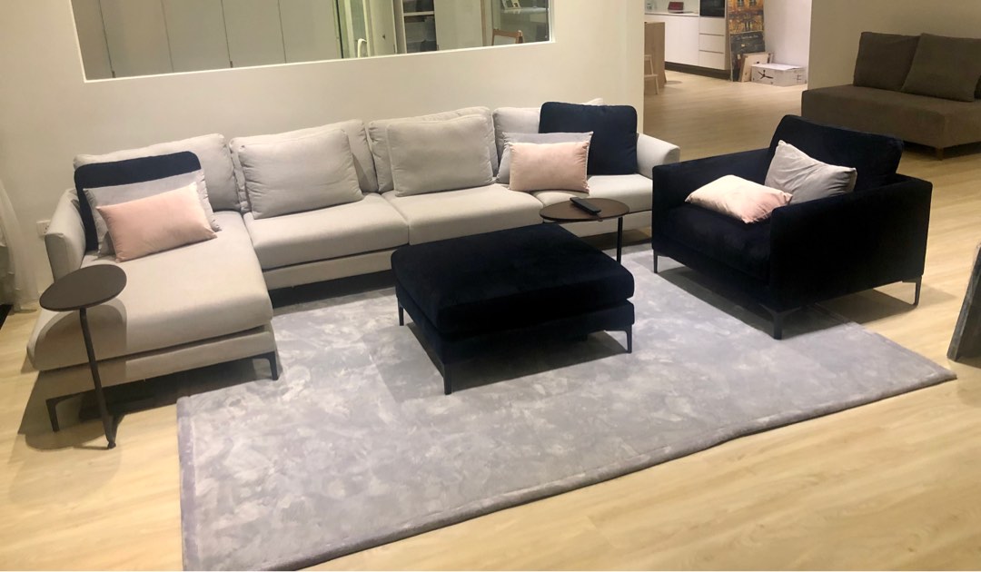 Castlery Adams Sofa - full set with arm chair and ottoman, Furniture ...