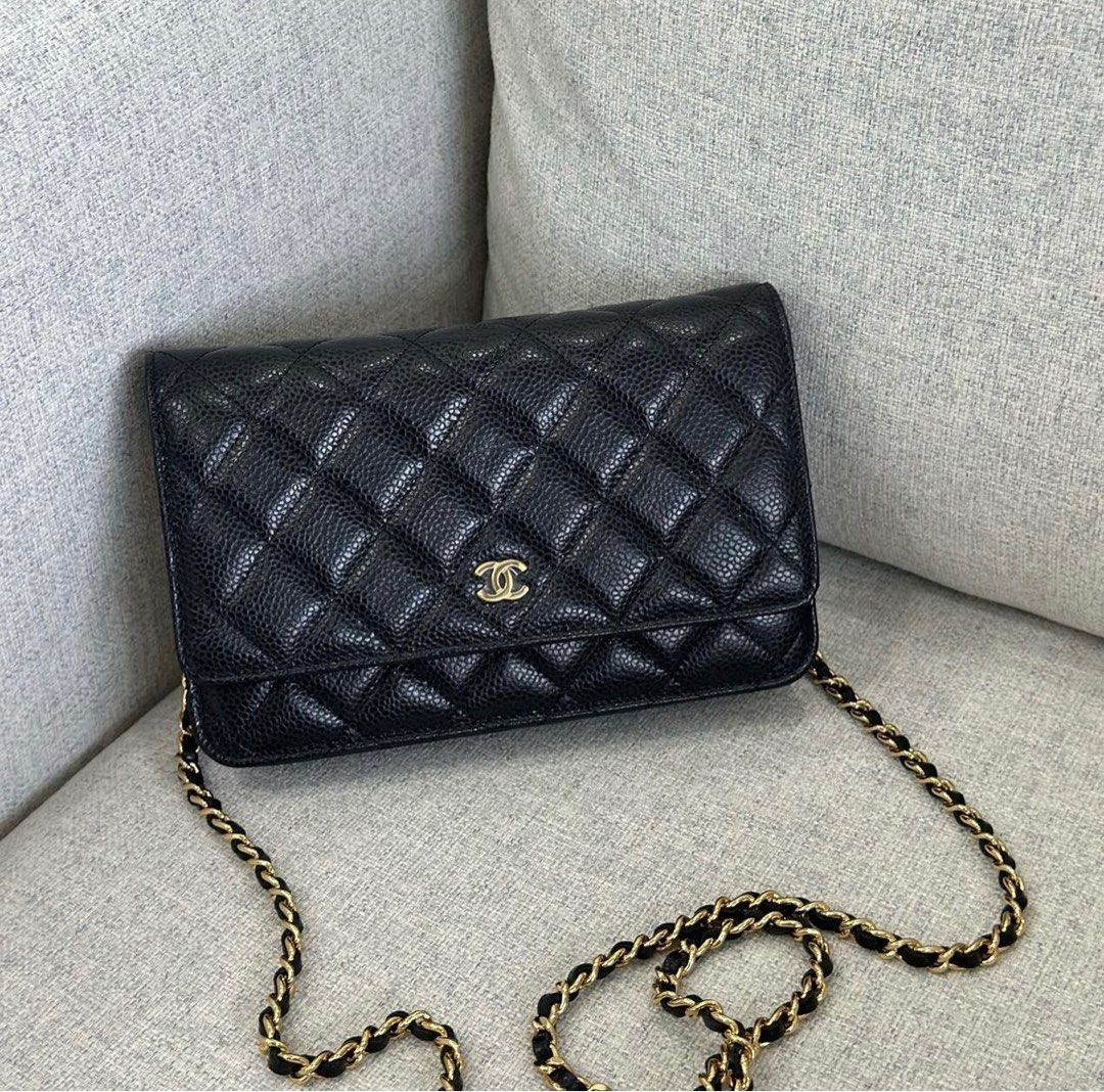 Chanel WOC Wallet on Chain Black, Luxury, Bags & Wallets on Carousell