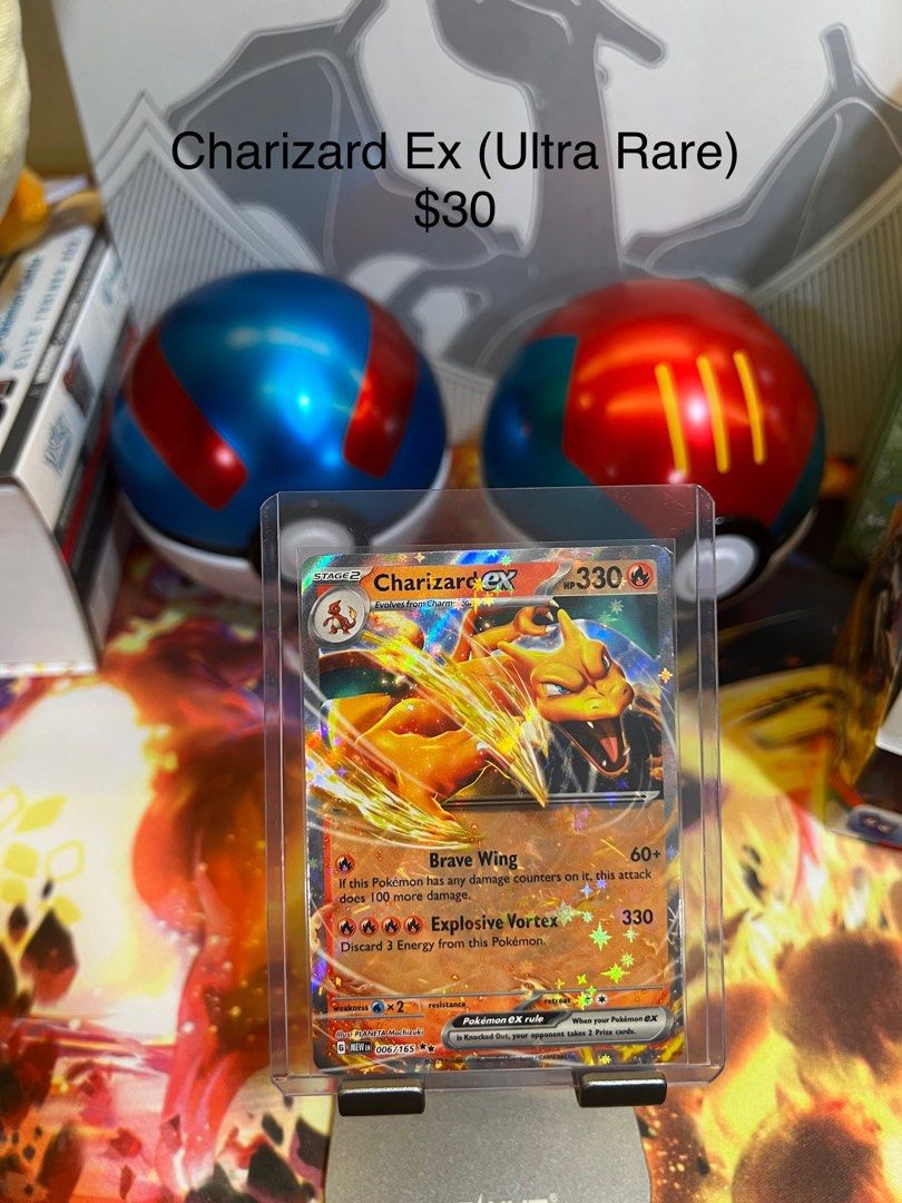 Charizard Ex (Ultra Rare) - 006/165 SV: 151 (Mew), Hobbies & Toys, Toys ...