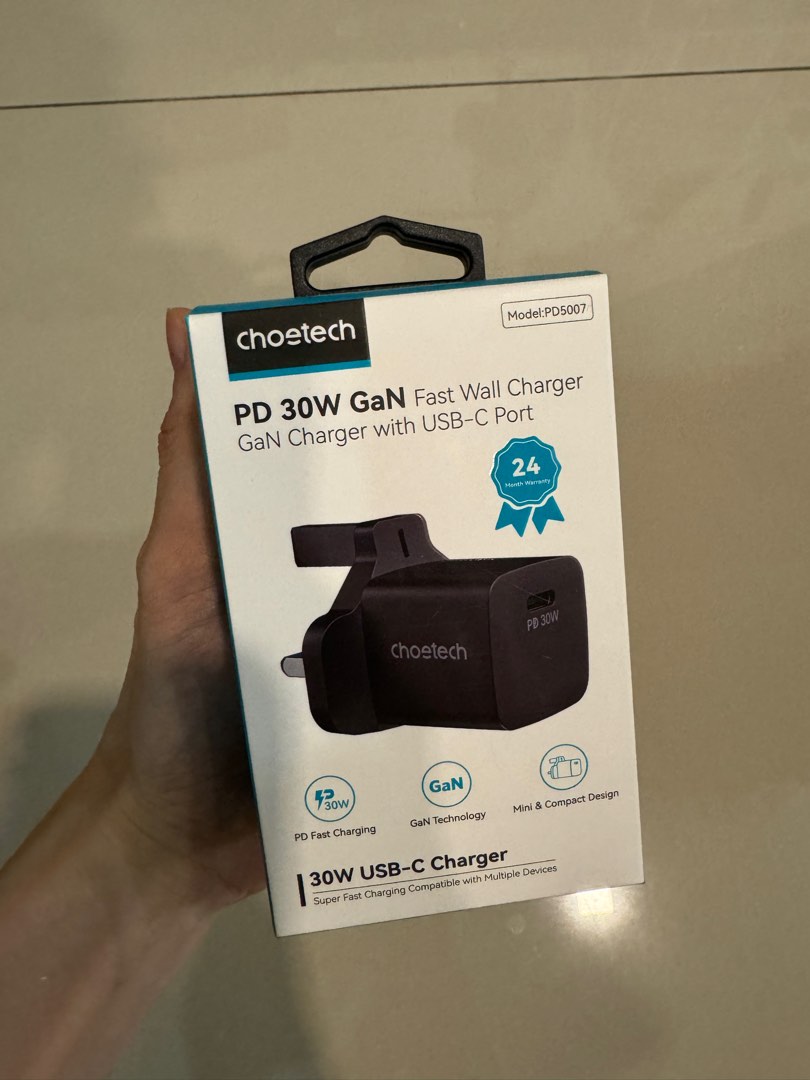 Choetech 30W Power Delivery Type-C Fast Charge Wall Charger, Mobile Phones & Gadgets, Mobile ...