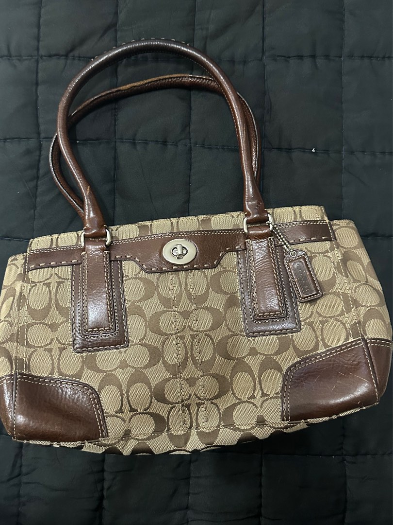 Coach Signature Hampton Satchel 11589, Luxury, Bags & Wallets on Carousell