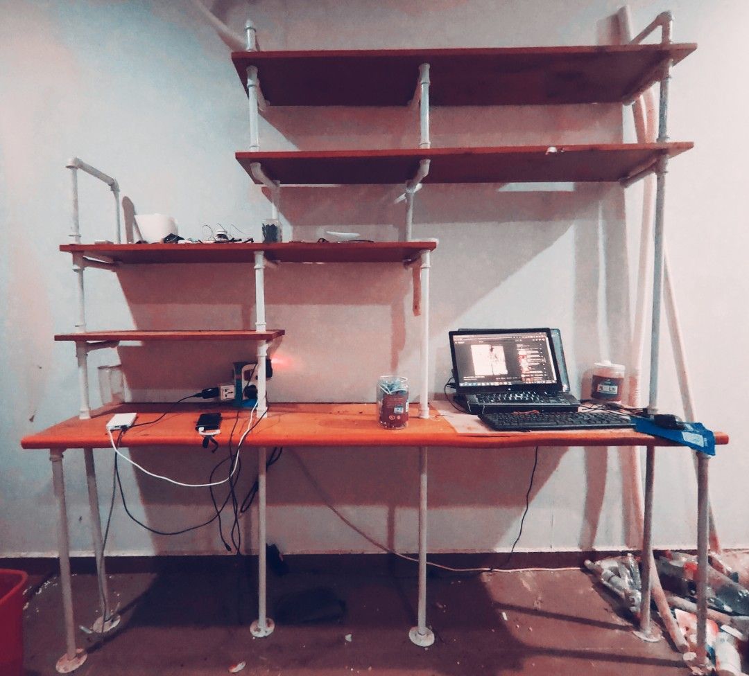 Computer Table book shelf, Furniture & Home Living, Furniture, Shelves ...