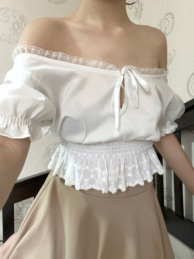 Coquette Top, Women's Fashion, Tops, Blouses on Carousell