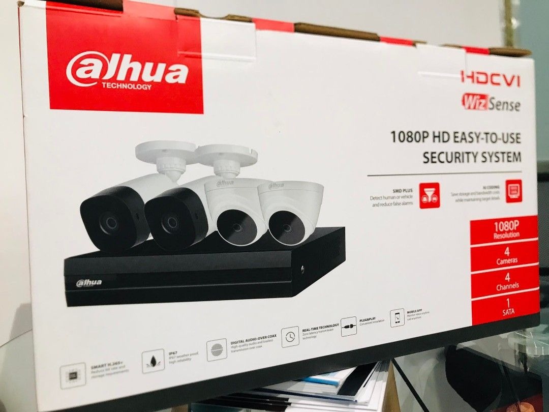 Dahua Wiz Sense 4 Channel Camera Kit 1x AI XVR 2x 2MP Bullet 2x 2MP ...