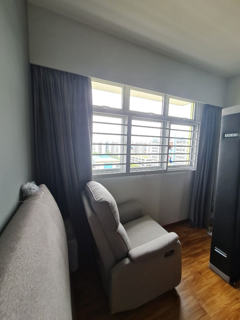 Day curtains and night curtains hdb 4rms full set, Furniture & Home ...