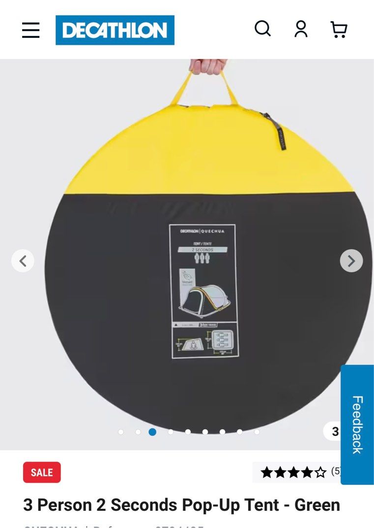 Decathlon Camping tent for 4px, Sports Equipment, Hiking & Camping on ...
