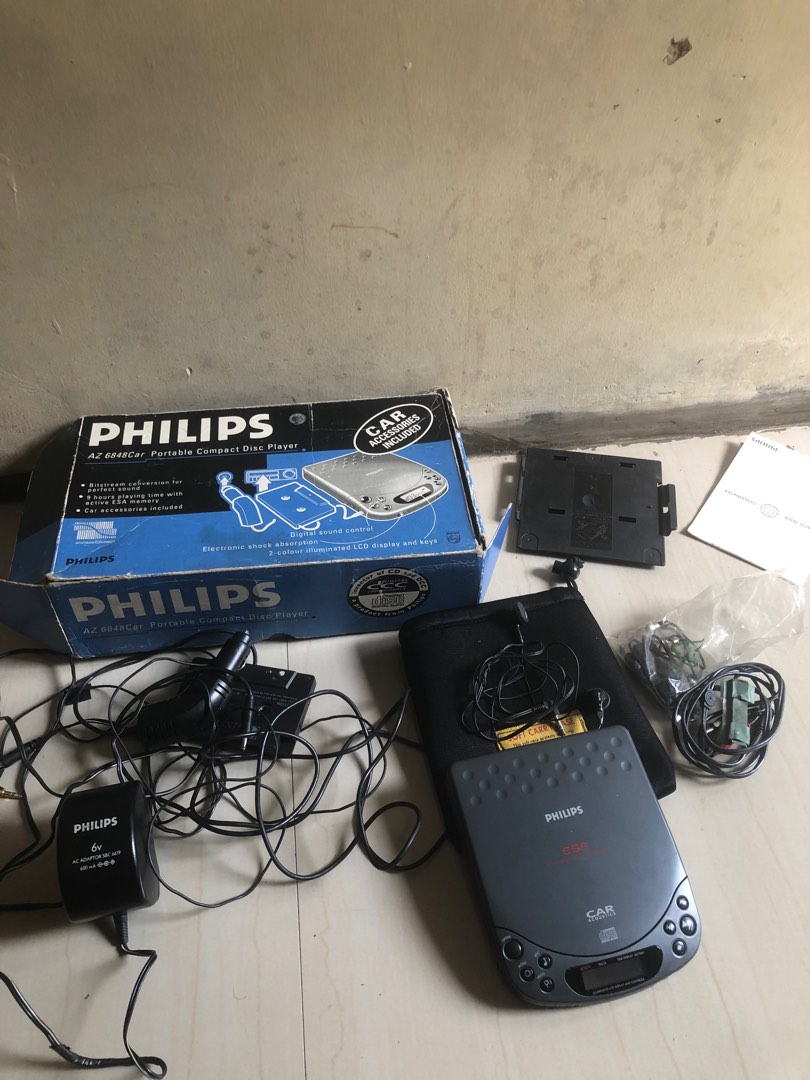 Discman philips az 6848 car portable compact disc not walkman sony ...