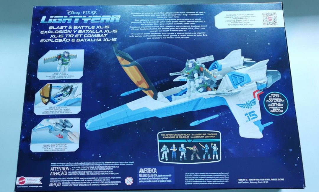 Disney Pixar Movie Buzz LIGHTYEAR Battle XL-15 Ship, Hobbies & Toys ...