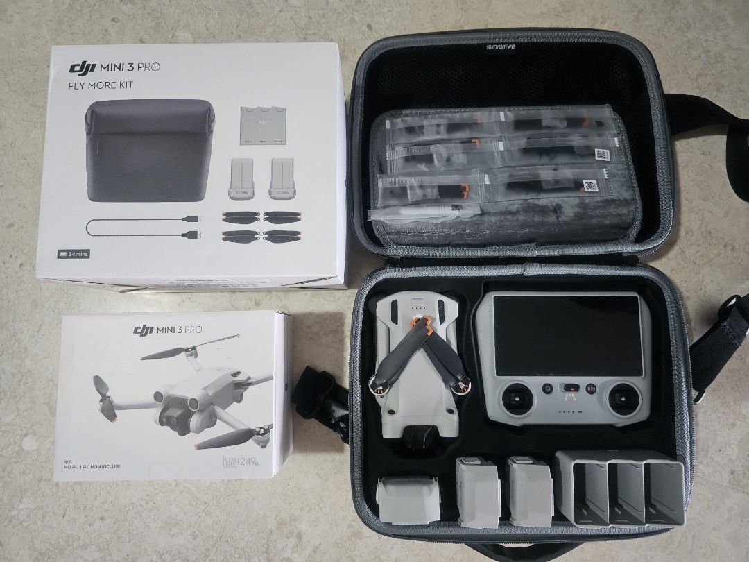 DJI Mini 3 Pro fly more DJI RC, Photography, Drones on Carousell