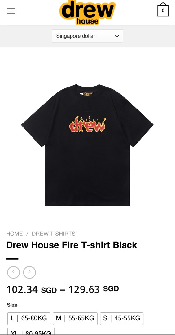 Drew House Fire - Tee, Men's Fashion, Tops & Sets, Tshirts & Polo ...