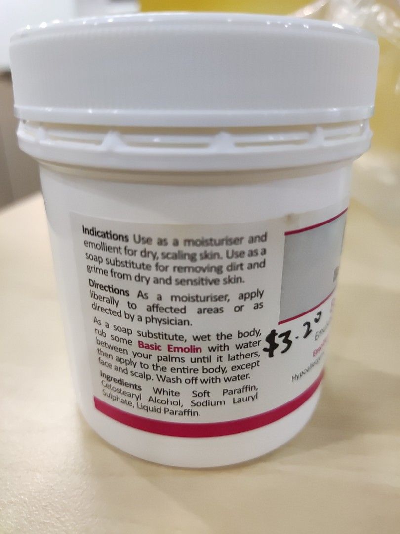 Emolin emulsifying ointment, soap substitute, Health & Nutrition ...