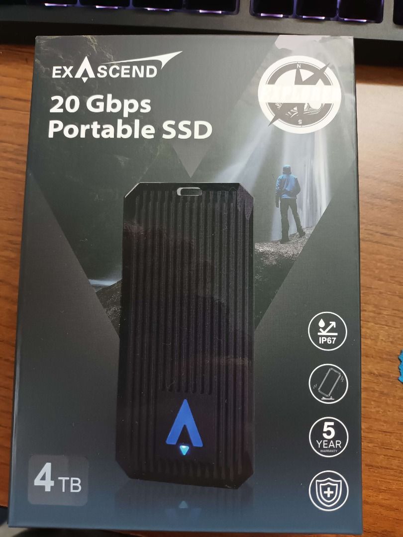 Exascend 20Gbps 4TB Portable Rugged SSD, Computers & Tech, Parts ...