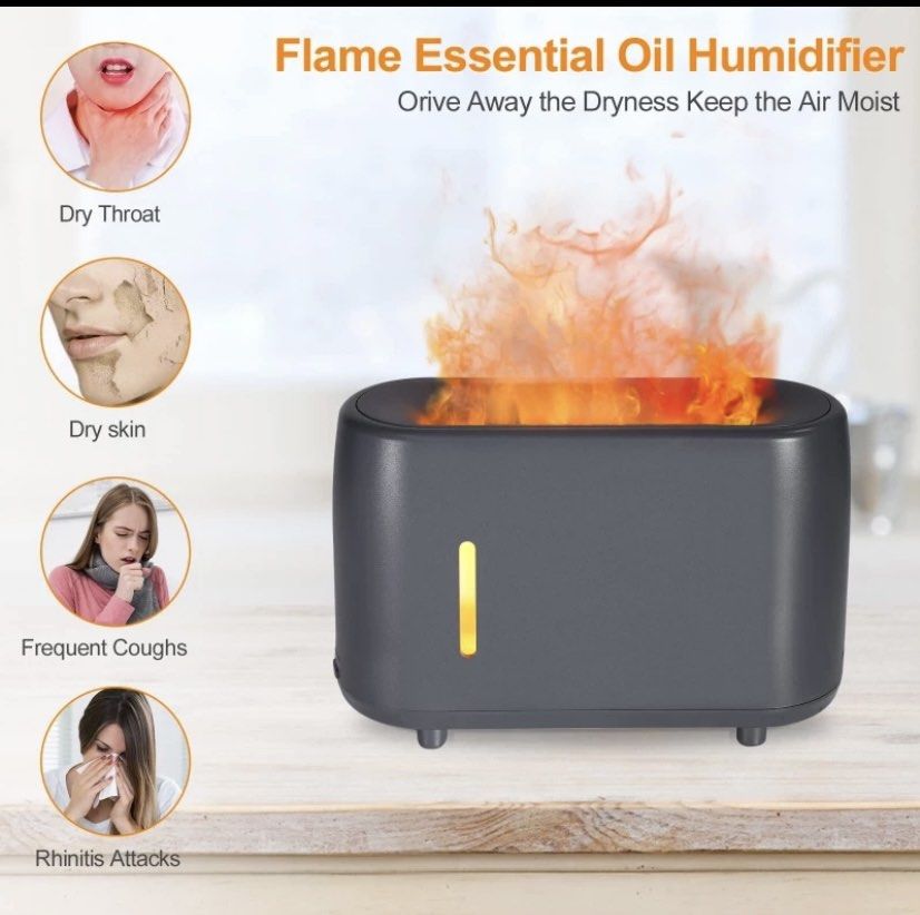 Flame Essential Oil Humidifier~Rtp$20.84~ Drive Away the Dryness Keep ...