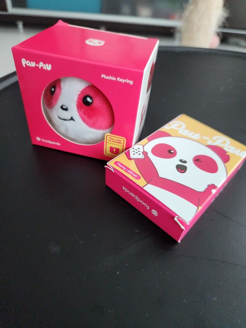 Foodpanda plushie keyring and playing cards, Hobbies & Toys, Toys ...