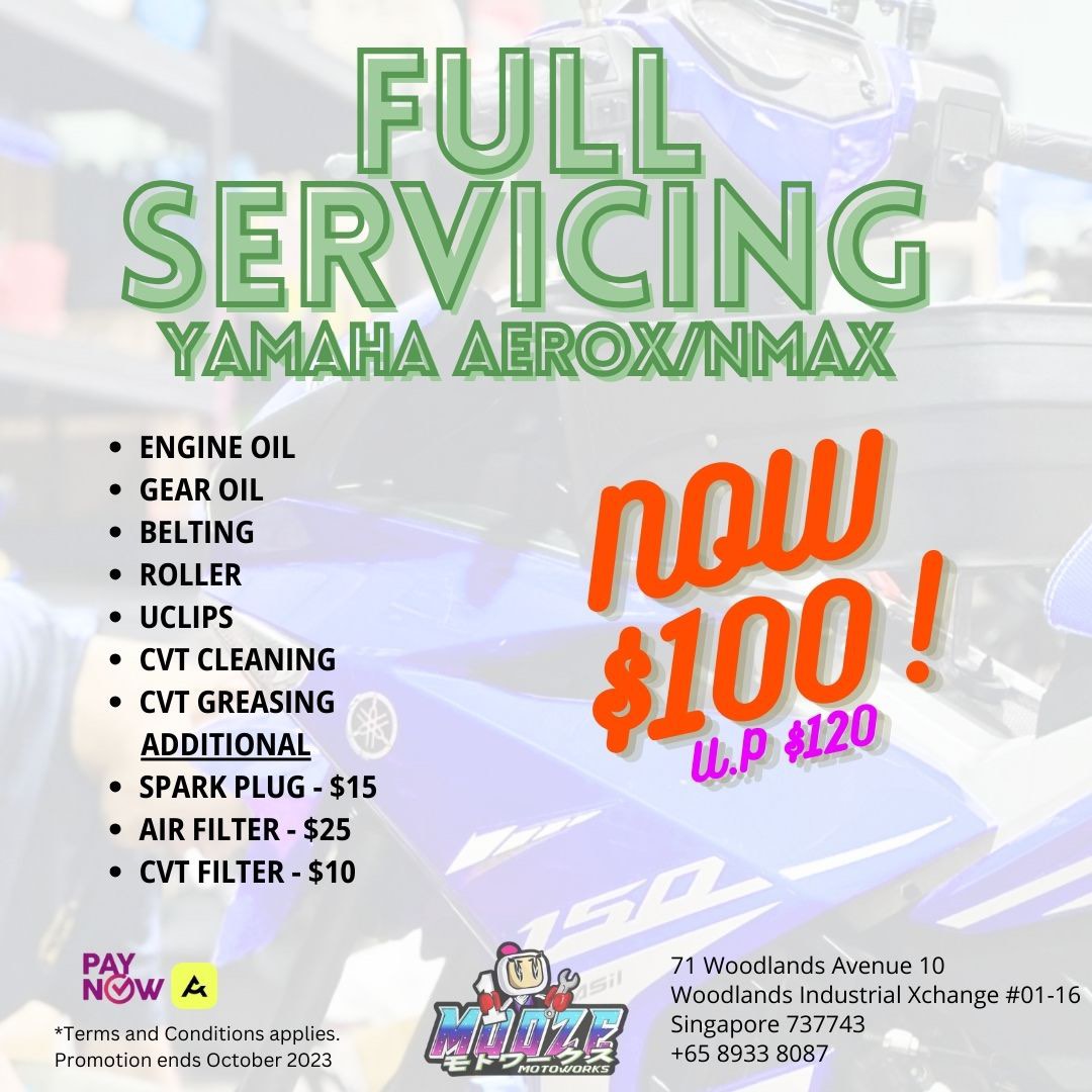 Full servicing /Aerox/Nmax/Xmax/Pcx/Adv150/Forza300/Forza350, Motorcycles, Motorcycle ...