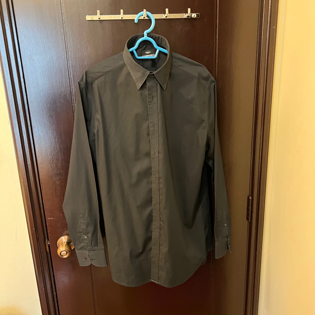 G2000 Black Poplin Formal Shirt Size 17 Smart Fit, Men's Fashion, Tops ...