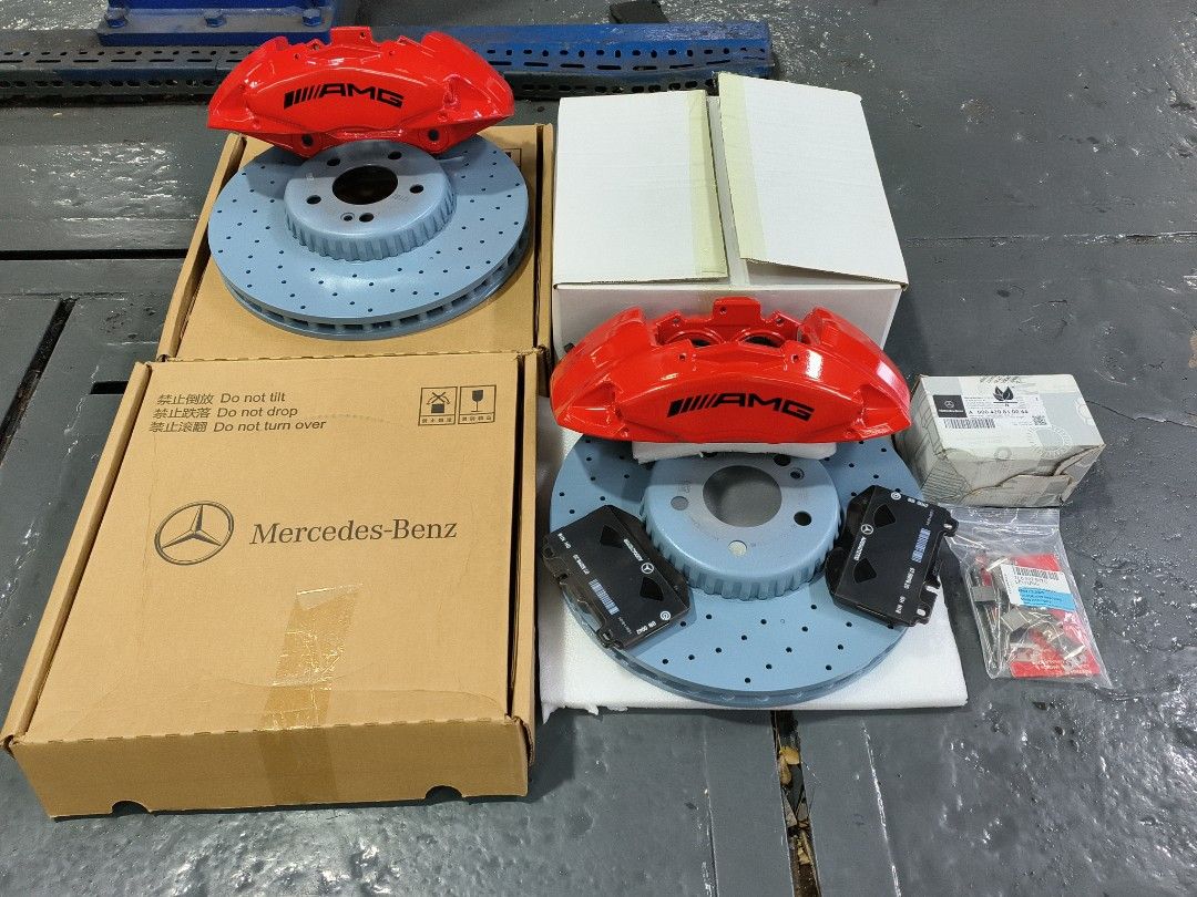 Genuine Brand New Set Mercedes AMG LINE 4pot Front Brake Set For ...