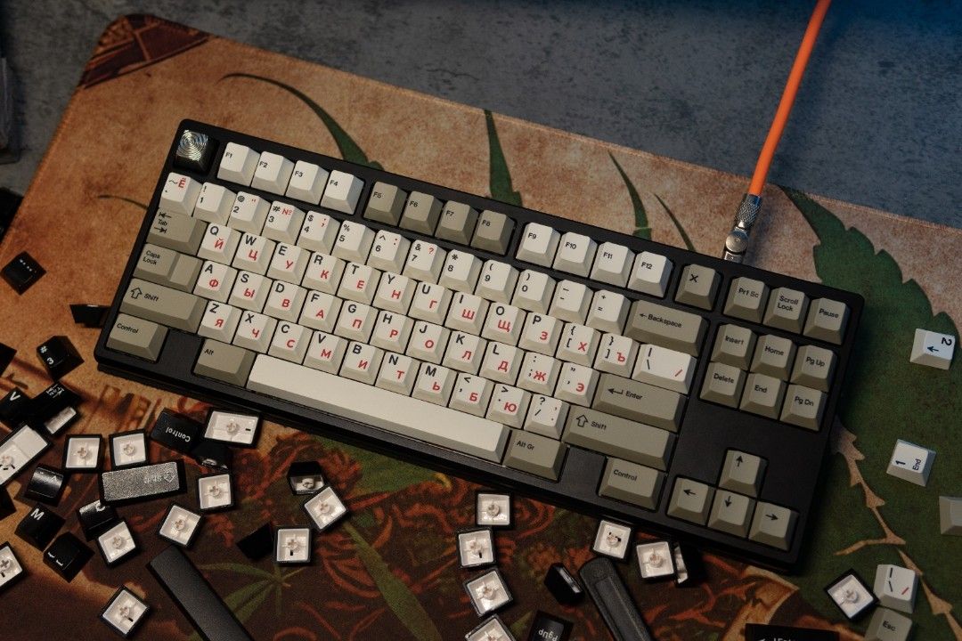 Geon Frog TKL F13 WKL Black Gold Custom Mechanical Keyboard, Computers ...