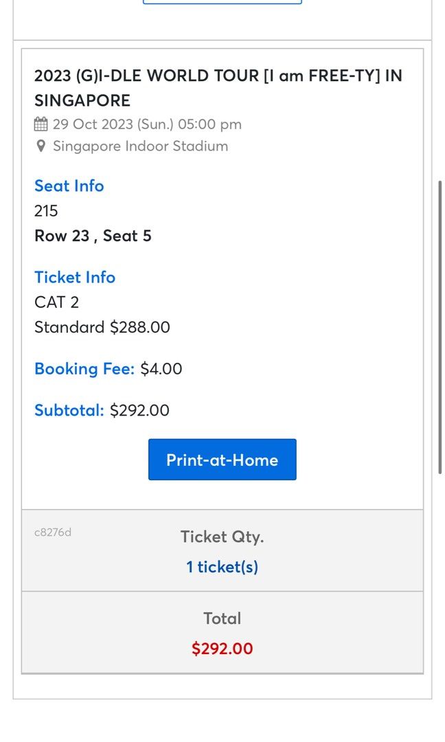 (G)I-DLE [I am FREE-TY] concert CAT2, Tickets & Vouchers, Event Tickets ...