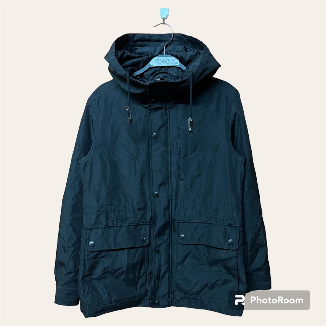GU Black Parka, Men's Fashion, Coats, Jackets and Outerwear on Carousell