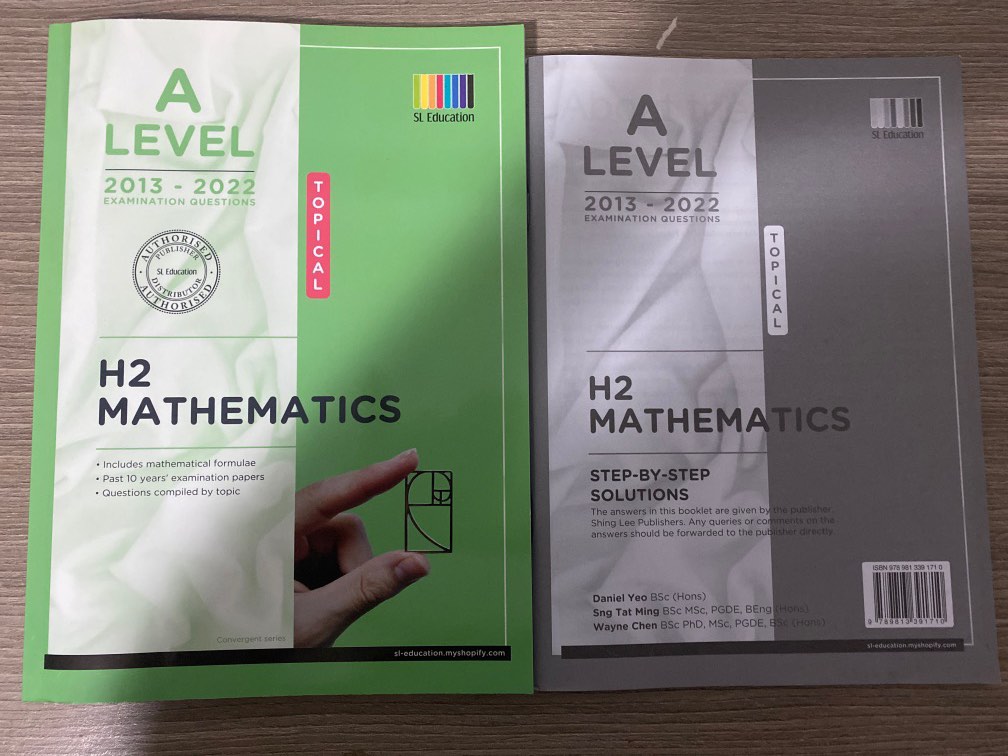 H2 Math Topical TYS (2013-2022) with answer booklet, Hobbies & Toys ...