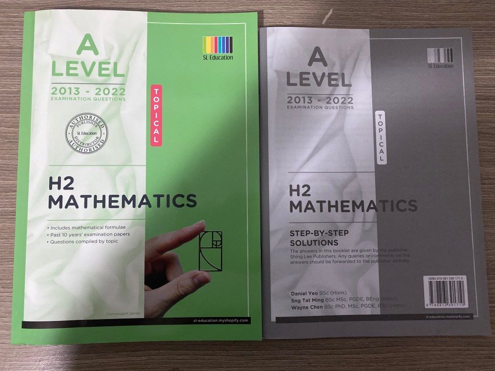 H2 Math Topical TYS (2013-2022) with answer booklet, Hobbies & Toys ...