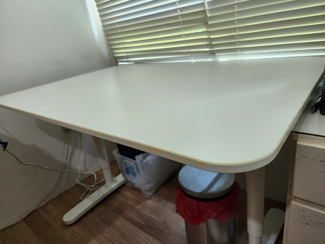 Ikea Bekant Work/Computer Desk/Table (120*80cm) (White), Furniture ...