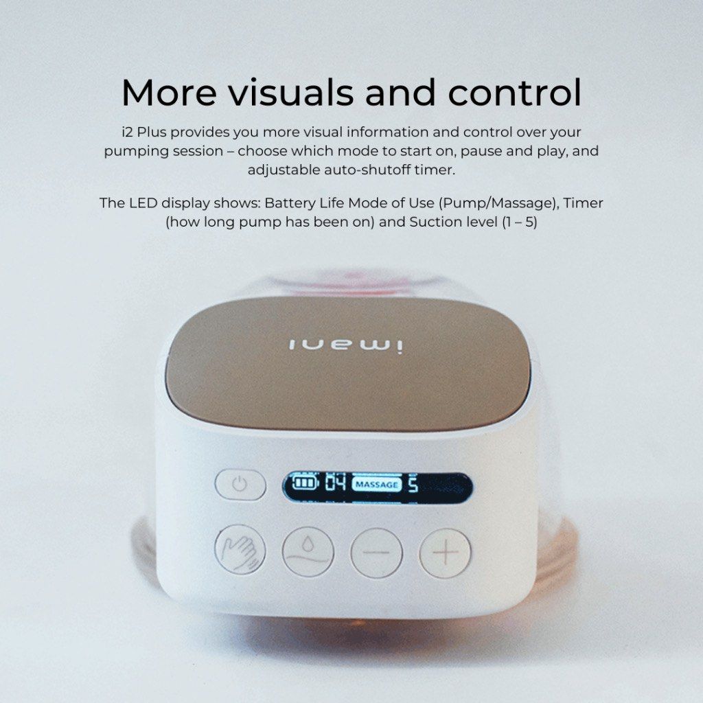 Imani I2 Plus Wearable Breast Pump With Charging Dock, Babies & Kids ...