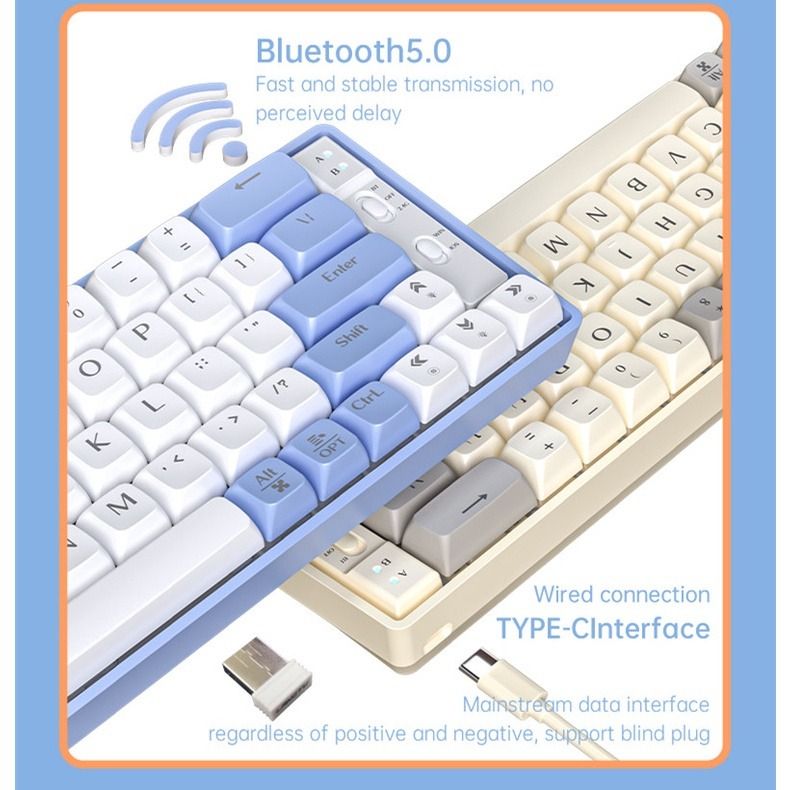 ireless Keyboard Hotswappable Mechanical Keyboard With 3 Mode Hotswap ...