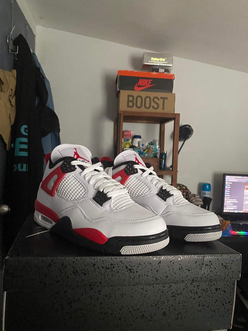 Jordan 4 Red Cement, Men's Fashion, Footwear, Sneakers on Carousell