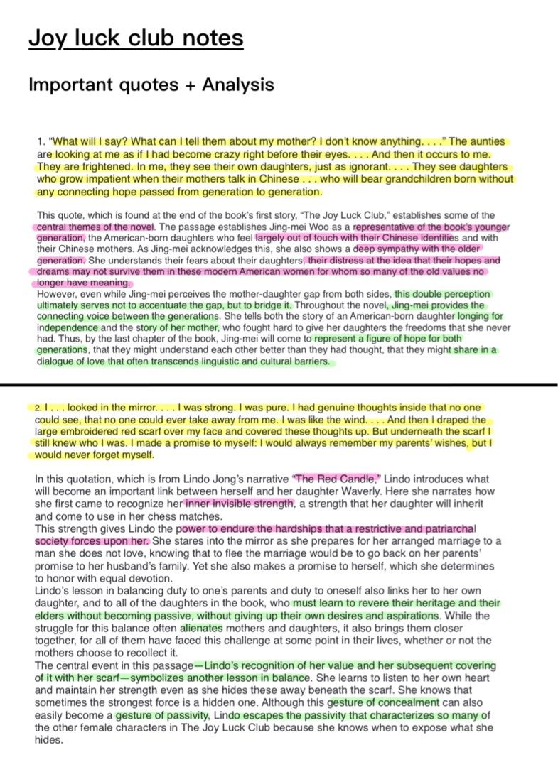 Secondary Lit Notes BISP,An Inspector Calls,Joy Luck Club,Master Harold ...