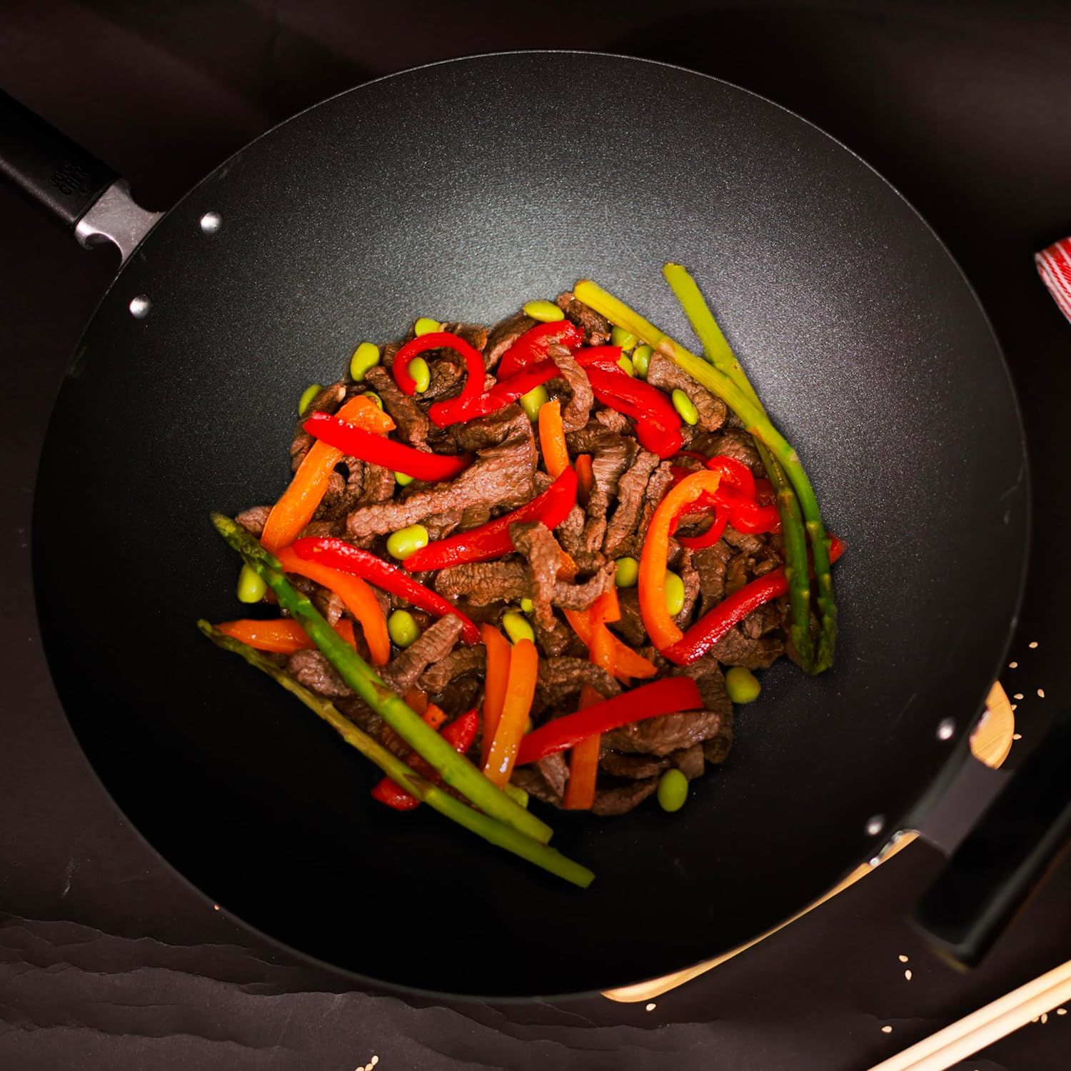 Joyce Chen Professional Series 14-Inch Carbon Steel Excalibur Nonstick ...