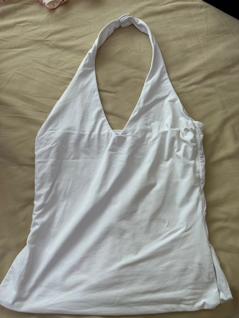 Kookai white halter top stretchy fabric, Women's Fashion, Tops ...