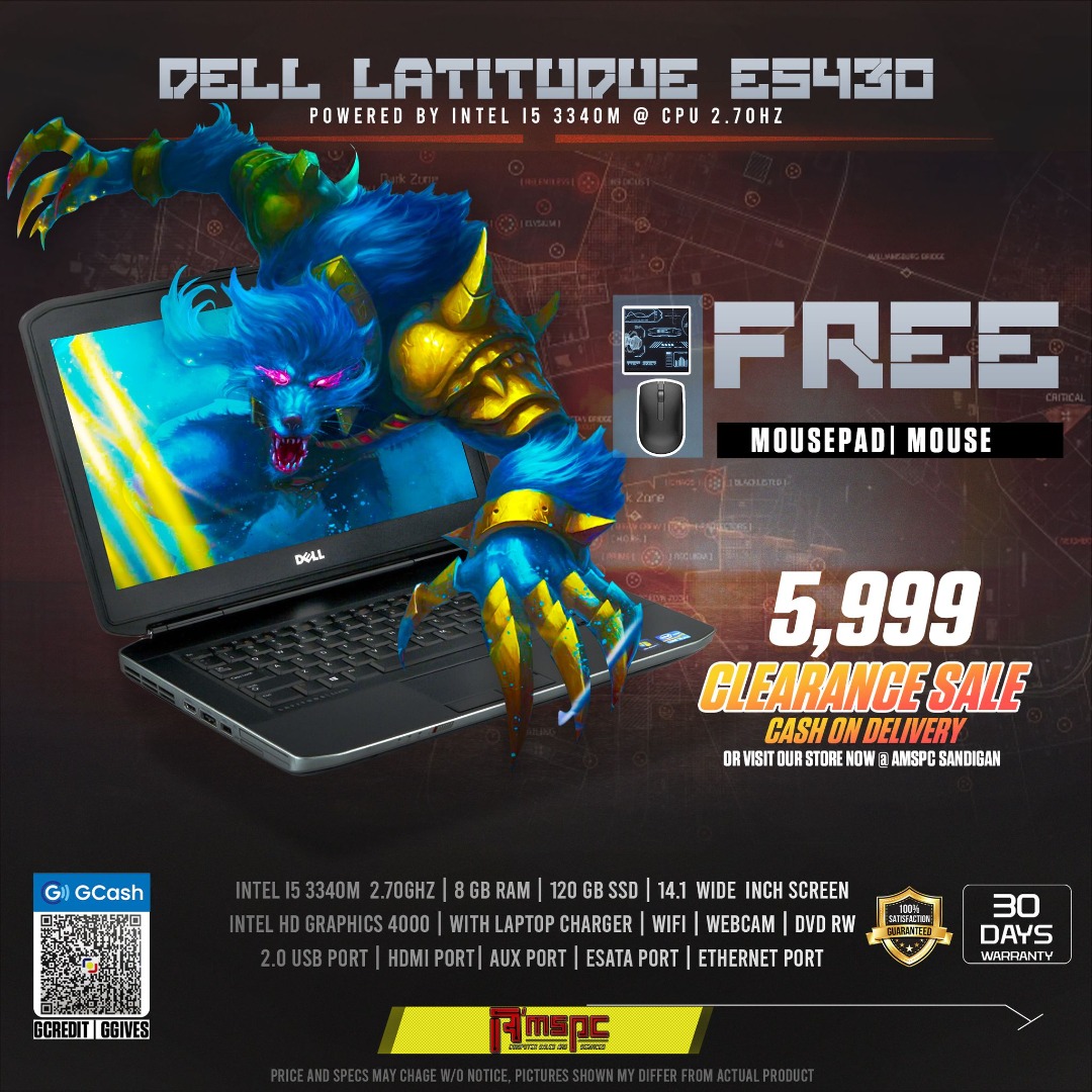 Laptop Dell Latitude E5430 Intel Core i5-3320M CPU @ 2.70GHz (3rd gen) 8gb ram ddr3 120gb sata ...