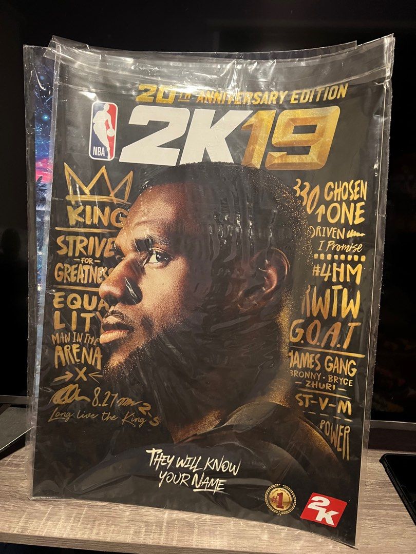 Lebron NBA 2k Poster, Hobbies & Toys, Memorabilia & Collectibles, Fan ...