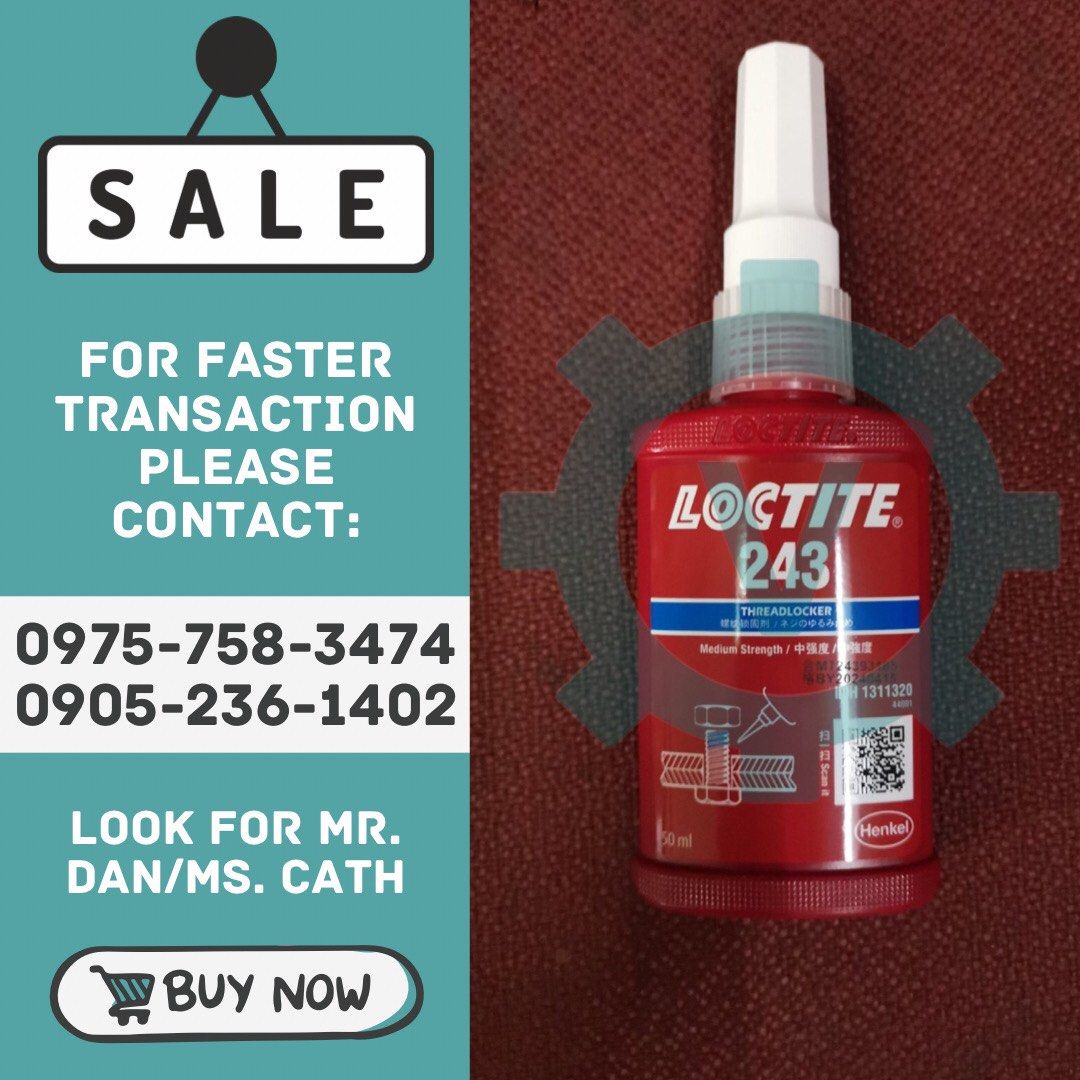 Loctite 243, Commercial & Industrial, Construction Tools & Equipment on ...