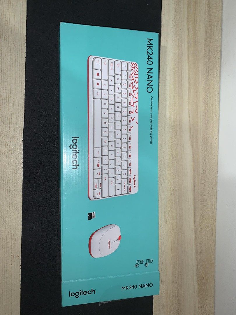 Logitech Mk240 Nano Wireless Keyboard Mouse Combo White Computers And Tech Parts And Accessories