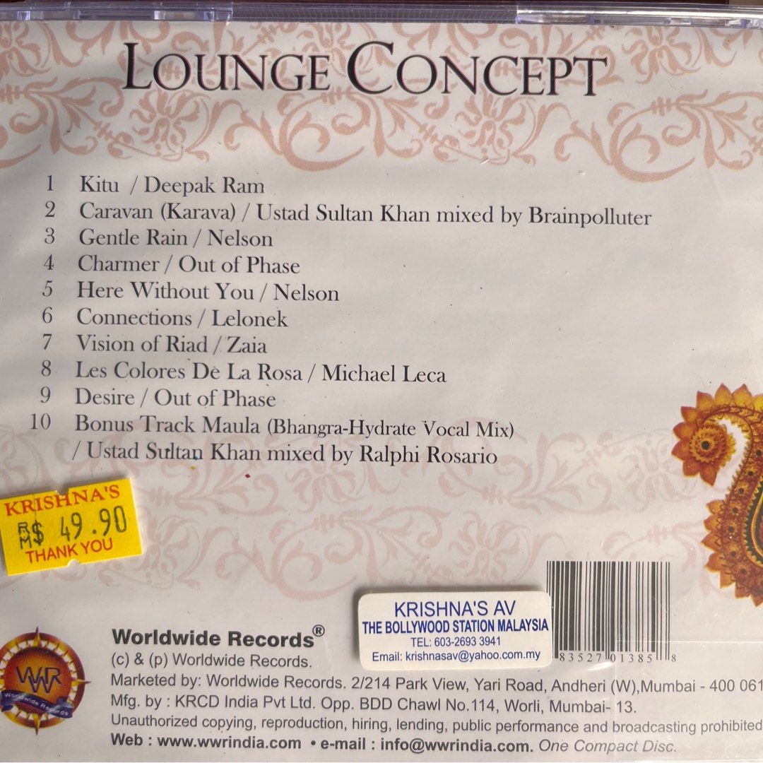 LOUNGE CONCEPT CD IMPORTED, Hobbies & Toys, Music & Media, CDs & DVDs ...