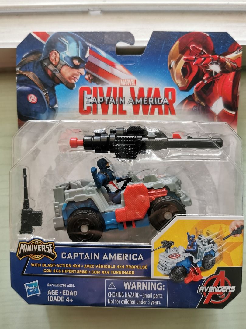 Marvel Captain America Miniverse 4x4 Action Blast Vehicle, Hobbies ...