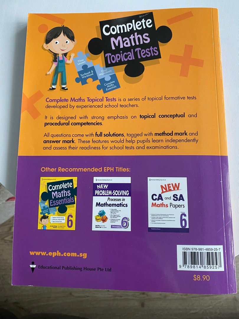Math P6 Topical Tests, Hobbies & Toys, Books & Magazines, Assessment ...