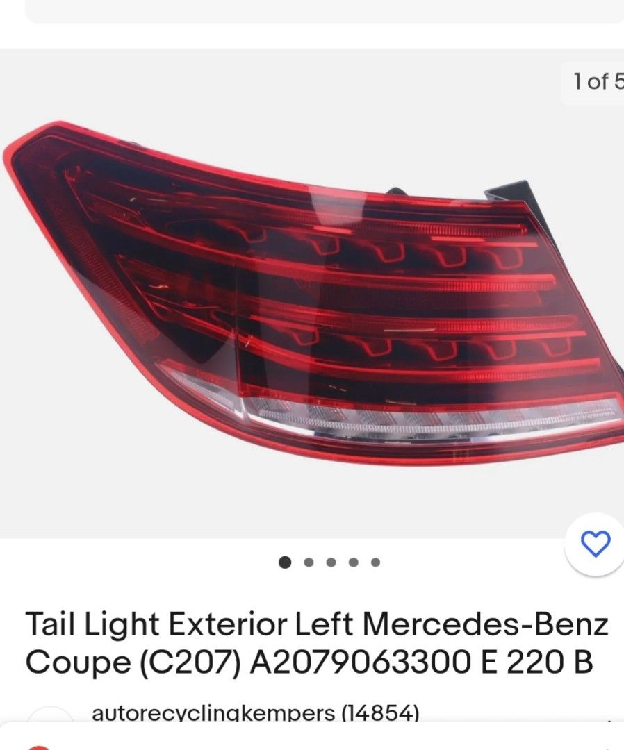 Mercedes E250 Coupe rear lamp, Car Accessories, Electronics & Lights on ...