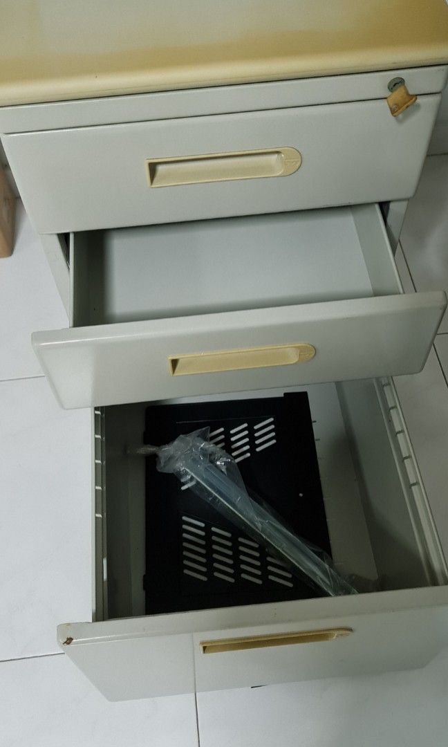 Metal cabinet drawers with wheels, Furniture & Home Living, Furniture ...