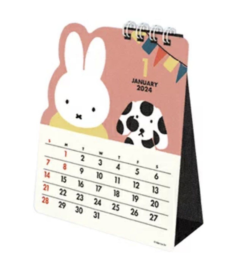 Miffy Die Cut Desk Calendar 2024, Made in Japan, Hobbies & Toys, Stationery & Craft, Craft ...