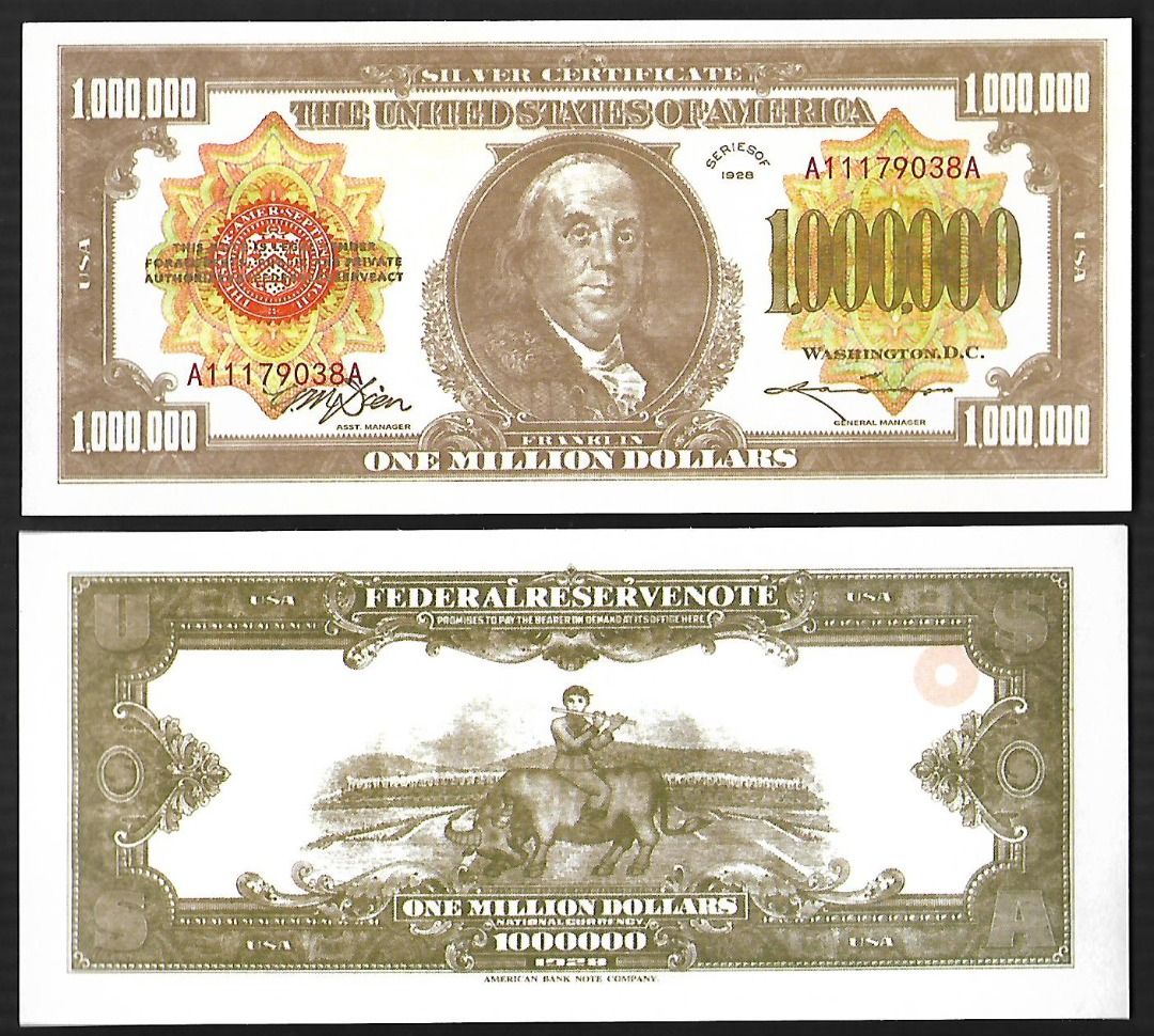 Million Dollars Fantasy Note, Hobbies & Toys, Collectibles ...
